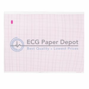 marquette compatible 9402-020 generic ecg paper 5 packs, z-fold, red grid, 8.44" x 11"