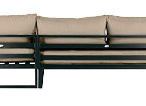 Serta Modern Outdoor Patio Furniture Collection with Bronze Metal Frame Finish, Sectional