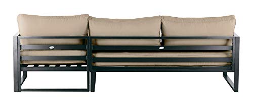 Serta Modern Outdoor Patio Furniture Collection with Bronze Metal Frame Finish, Sectional