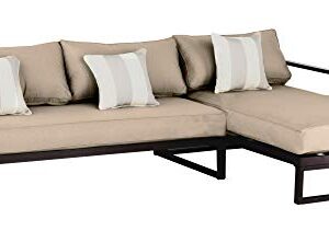 Serta Modern Outdoor Patio Furniture Collection with Bronze Metal Frame Finish, Sectional