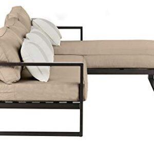 Serta Modern Outdoor Patio Furniture Collection with Bronze Metal Frame Finish, Sectional