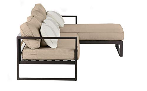 Serta Modern Outdoor Patio Furniture Collection with Bronze Metal Frame Finish, Sectional