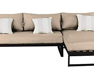 Serta Modern Outdoor Patio Furniture Collection with Bronze Metal Frame Finish, Sectional