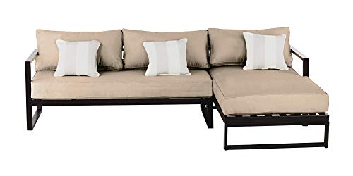 Serta Modern Outdoor Patio Furniture Collection with Bronze Metal Frame Finish, Sectional