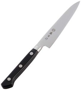 fu-801 petty knife, 4.7 inches (120 mm), made in japan, cobalt alloy steel, double edged, perfect for peeling and cutting fruits and vegetables, all-purpose knife for cooking meats and fish, made by