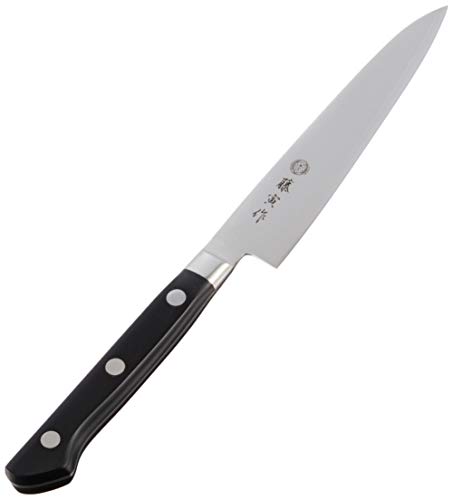 FU-801 Petty Knife, 4.7 inches (120 mm), Made in Japan, Cobalt Alloy Steel, Double Edged, Perfect for Peeling and Cutting Fruits and Vegetables, All-Purpose Knife for Cooking Meats and Fish, Made by