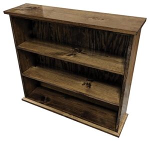 sawdust city solid wood small bookcase (walnut stain)