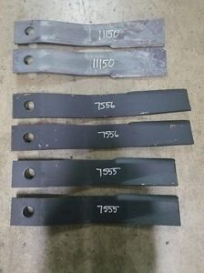 6 total replacement blades for bush hog flex wing 2315 2415 2615 2615l 3715#7555 7556 11150