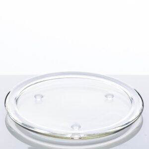 richland 8" glass pillar plate set of 8 candle coaster base