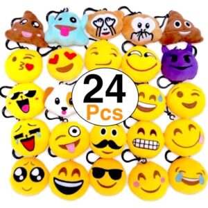 ohill 24 pack emoticon plush mini pillows party favor for birthday party home decoration