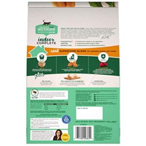 Nutrish Rachael Ray Indoor Complete Premium Natural Dry Cat Food with Added Vitamins, Minerals & Other Nutrients, Chicken with Lentils & Salmon Recipe, 6 Pounds (Packaging May Vary)