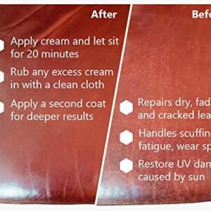 Skidmore's Restoration Cream | Leather Repair Cream for Furniture, Leather Conditioner, Softener | Leather Restoration Cream will Restore Antique Wood | Non-Toxic Formula, Made in USA | 6 Oz