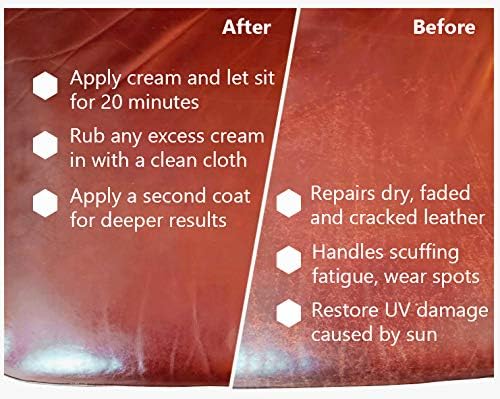 Skidmore's Restoration Cream | Leather Repair Cream for Furniture, Leather Conditioner, Softener | Leather Restoration Cream will Restore Antique Wood | Non-Toxic Formula, Made in USA | 6 Oz