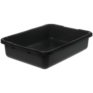 cambro black plastic single compartment bus box - 21" l x 15" w x 5" h