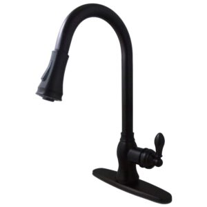 kingston brass gsy7775acl american classic kitchen faucet, 8-3/4" in spout reach, oil rubbed bronze