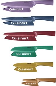 cuisinart c55-12pmc advantage 12 piece metallic knife set with blade guards, multicolor