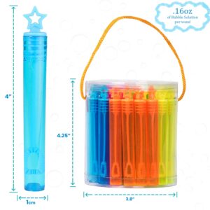 40-Piece Star Bubble Wands Assortment Neon Party Favors - Summer Gifts Bubbles Fun Toys