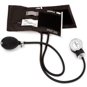 prestige medical s82-ob-blk premium large adult aneroid sphygmomanometer, black