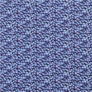 cotton fabric with packed blue and purple blueberries (per 0.5 yard unit)