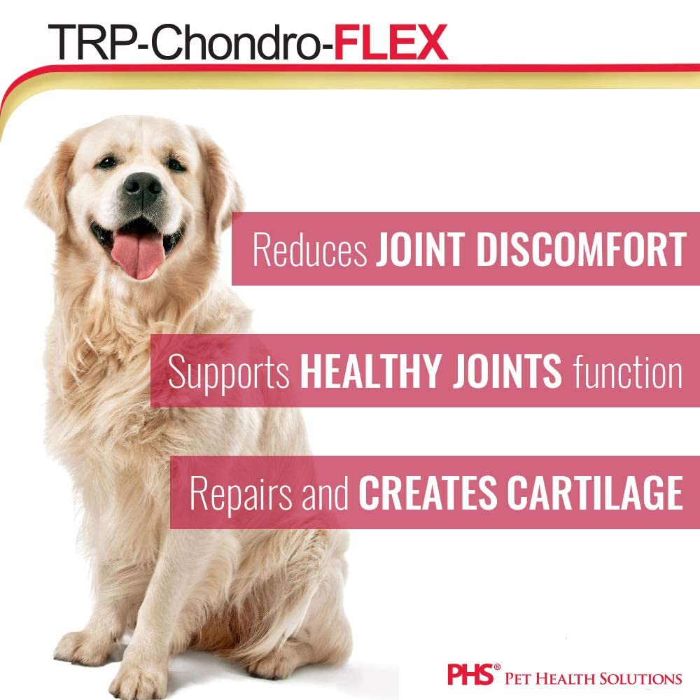 HealthyPets PHS TRP-Chondro-Flex Joint Support Supplement for Dogs - Glucosamine, MSM, Chondroitin - Hip and Joint Pain Relief and Support - Made in USA - 120 Soft Chews