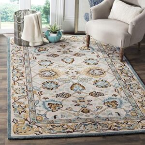 safavieh antiquity collection 3' x 5' peacock / blue at812b handmade traditional oriental premium wool area rug