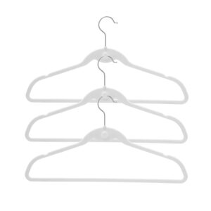 briausa cascade hangers white steel swivel hooks -slim, sturdy saves you extra space - box of 20