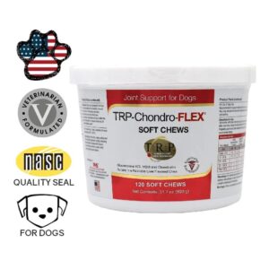 HealthyPets PHS TRP-Chondro-Flex Joint Support Supplement for Dogs - Glucosamine, MSM, Chondroitin - Hip and Joint Pain Relief and Support - Made in USA - 120 Soft Chews