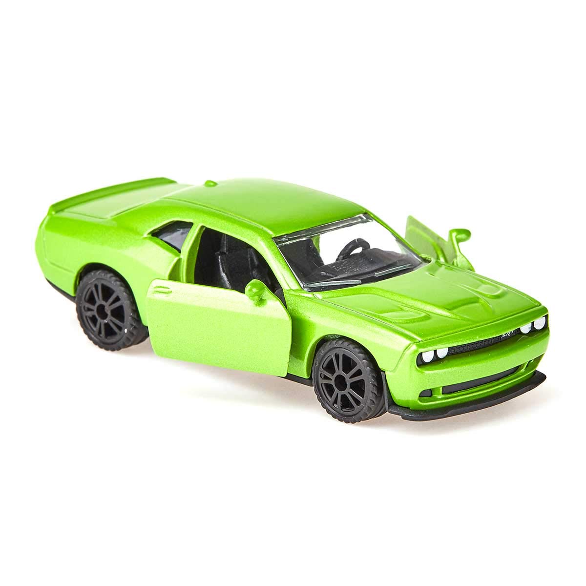 Siku 1408, Dodge Challenger SRT Hellcat, Metal/Plastic, Green, Opening Doors, Toy car for Children