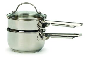 rsvp international 1-quart induction double boiler, 2 cups, multi color