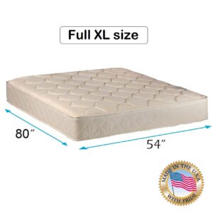 Dream Solutions USA Comfort Classic 2-Sided Full Extra Long (54"x80"x9") Gentle Firm Mattress Only - Fully Assembled, Orthopedic, Spinal Support, Long Lasting