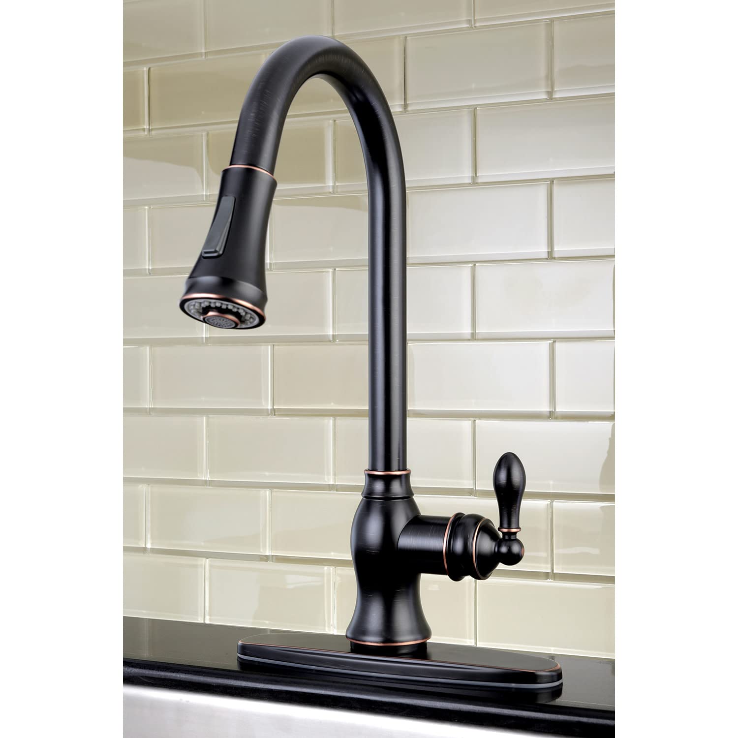 Kingston Brass Gsy7775Acl American Classic Kitchen Faucet, 8-3/4" in Spout Reach, Oil Rubbed Bronze