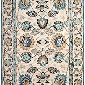 SAFAVIEH Antiquity Collection 3' x 5' Peacock / Blue AT812B Handmade Traditional Oriental Premium Wool Area Rug