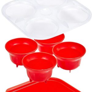 Decor Microsafe Egg Poacher One Size Red