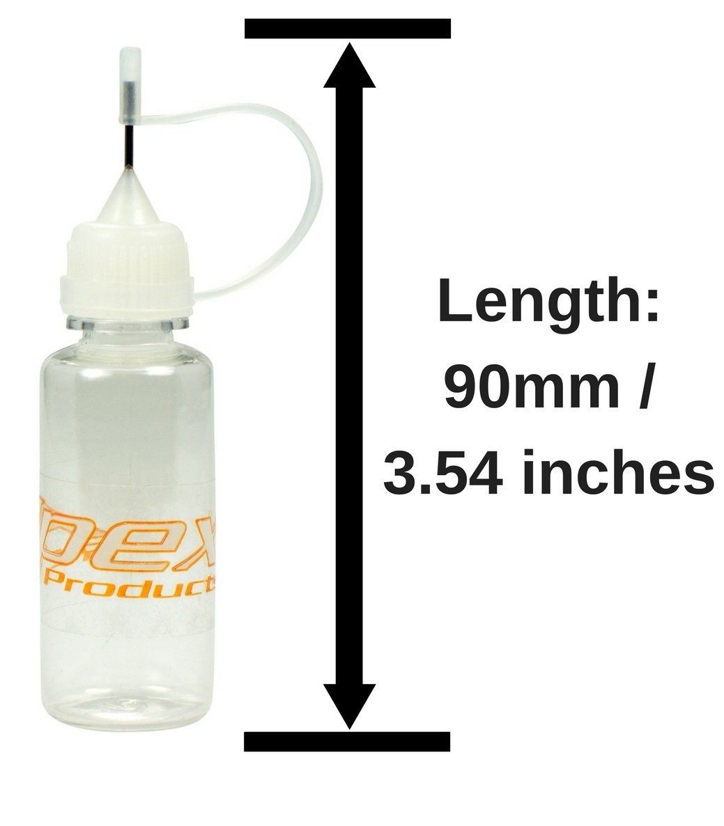 Apex RC Products 15ml / .5oz Oil/Fluid Dropper Plastic Bottle W/Needle Tip - 5 Pack 2101