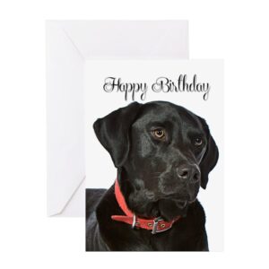 cafepress black lab birthday card folded greeting card matte