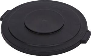 carlisle foodservice products cfs 34103303 bronco round waste container lid, 22.5" length, 22.5" width, 2.13" height, polyethylene (lldpe), black, 32 gal (pack of 4)