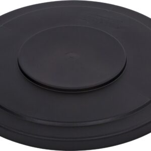 Carlisle FoodService Products CFS 34103303 Bronco Round Waste Container Lid, 22.5" Length, 22.5" Width, 2.13" Height, Polyethylene (LLDPE), Black, 32 gal (Pack of 4)