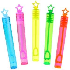 40-Piece Star Bubble Wands Assortment Neon Party Favors - Summer Gifts Bubbles Fun Toys