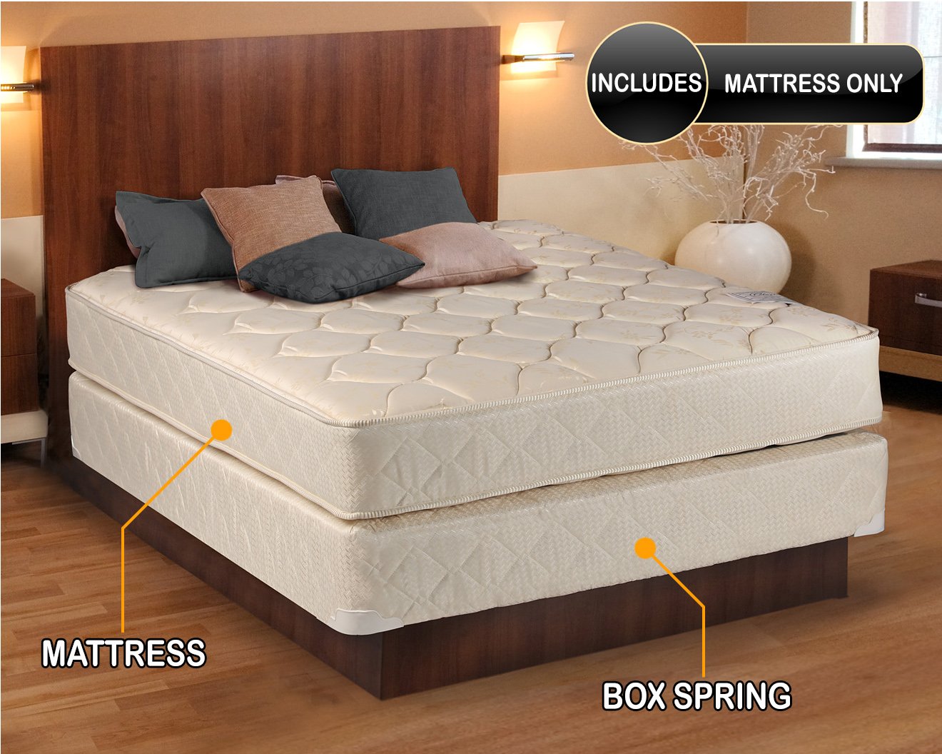 Dream Solutions USA Comfort Classic 2-Sided Full Extra Long (54"x80"x9") Gentle Firm Mattress Only - Fully Assembled, Orthopedic, Spinal Support, Long Lasting