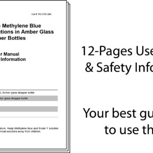 30 ML (1 oz) Methylene Blue and Eosin Y Solutions in Amber Glass Dropper Bottles (for Microscopy)