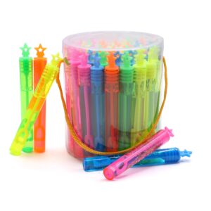 40-piece star bubble wands assortment neon party favors - summer gifts bubbles fun toys