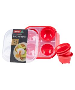 decor microsafe egg poacher one size red