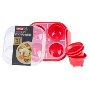 Decor Microsafe Egg Poacher One Size Red