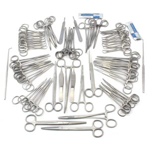 aa pro 126 pcs canine+feline spay pack veterinary instruments a+ quality