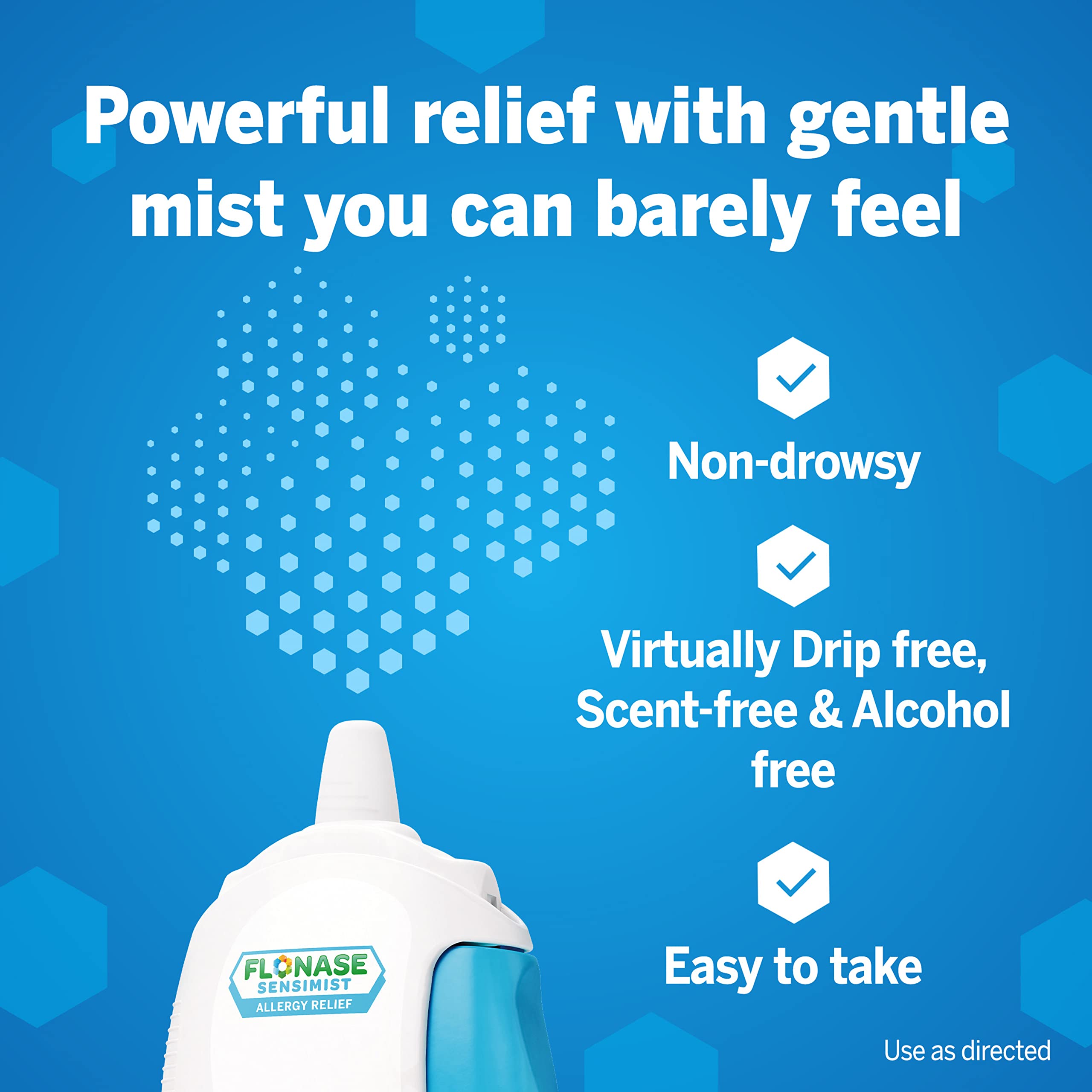 Flonase Sensimist Allergy Relief Nasal Spray for Non-Drowsy, 24-Hour Multi-Symptom Allergy Relief – 120 Sprays