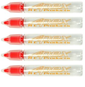 apex rc products 15ml / .5oz oil/fluid dropper plastic bottle applicator - 5 pack 2100