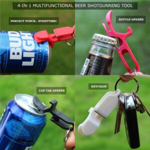 Beer Bong Funnel with Valve - Extra Long 2.5 feet (30 inch) Kink Free Tube - Shotgun Keychain Tool Bottle Opener - Premium Funnel for Beer Drinking Games, College Parties, spring break