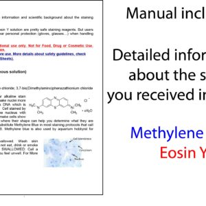 30 ML (1 oz) Methylene Blue and Eosin Y Solutions in Amber Glass Dropper Bottles (for Microscopy)