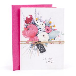 hallmark romantic mothers day card or birthday card for wife (what a happy way to live a life) (0599mbc9495)