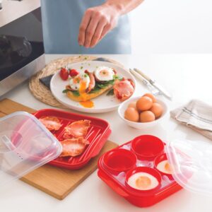 Decor Microsafe Egg Poacher One Size Red